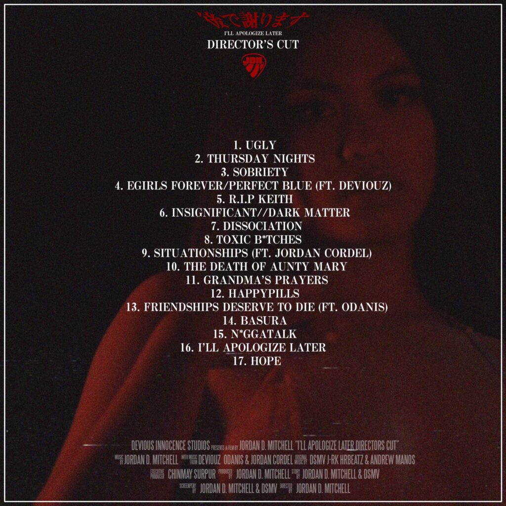 Jordan D. Mitchell Releases Album "I'll Apologize Later"